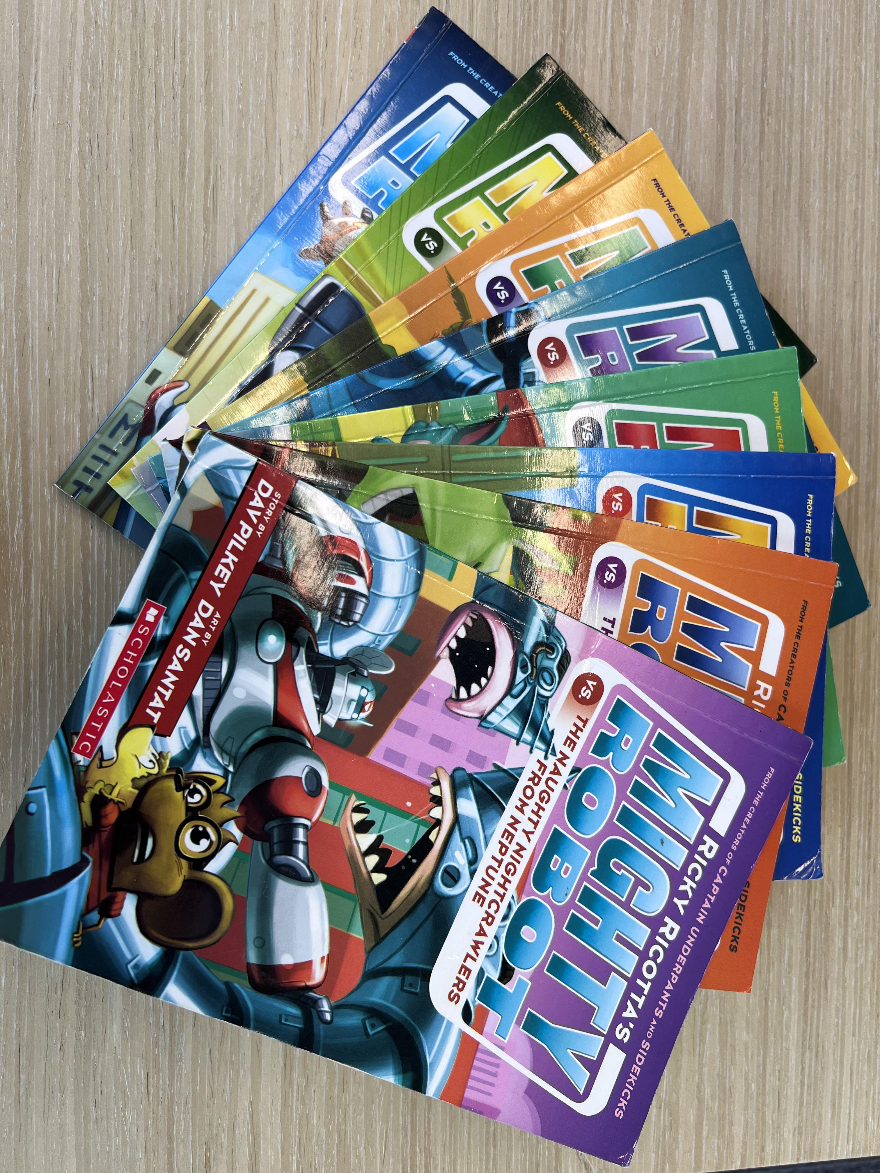 Mighty Robot full set of 8 books Dav Pilkey, 興趣及遊戲, 書本 & 文具, 小說 & 故事書 ...