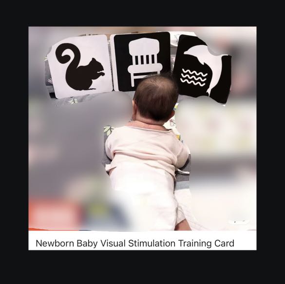 Newborn Baby Visual Stimulation Training Card Early Learning ...