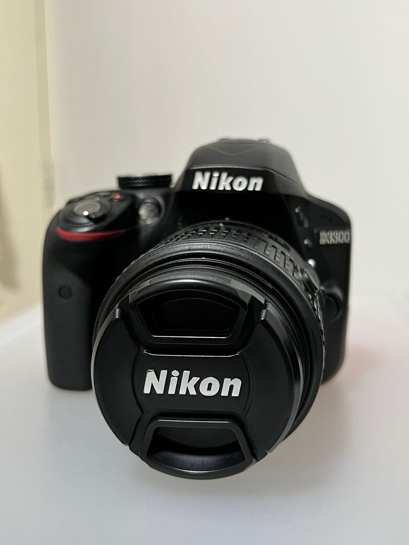 Nikon D3300 DSLR camera with NIKKOR lens, Photography, Cameras on Carousell