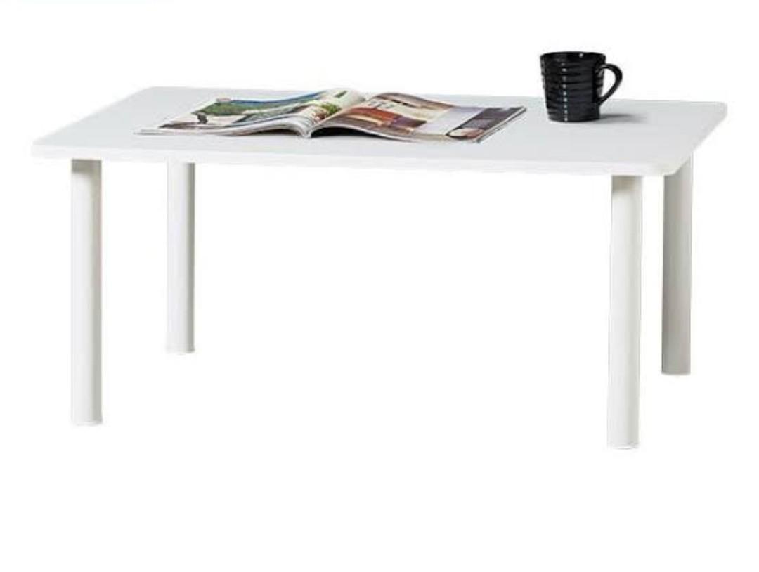 Nitori Brand Center Table Pure white Wood and metal Japan, Furniture ...