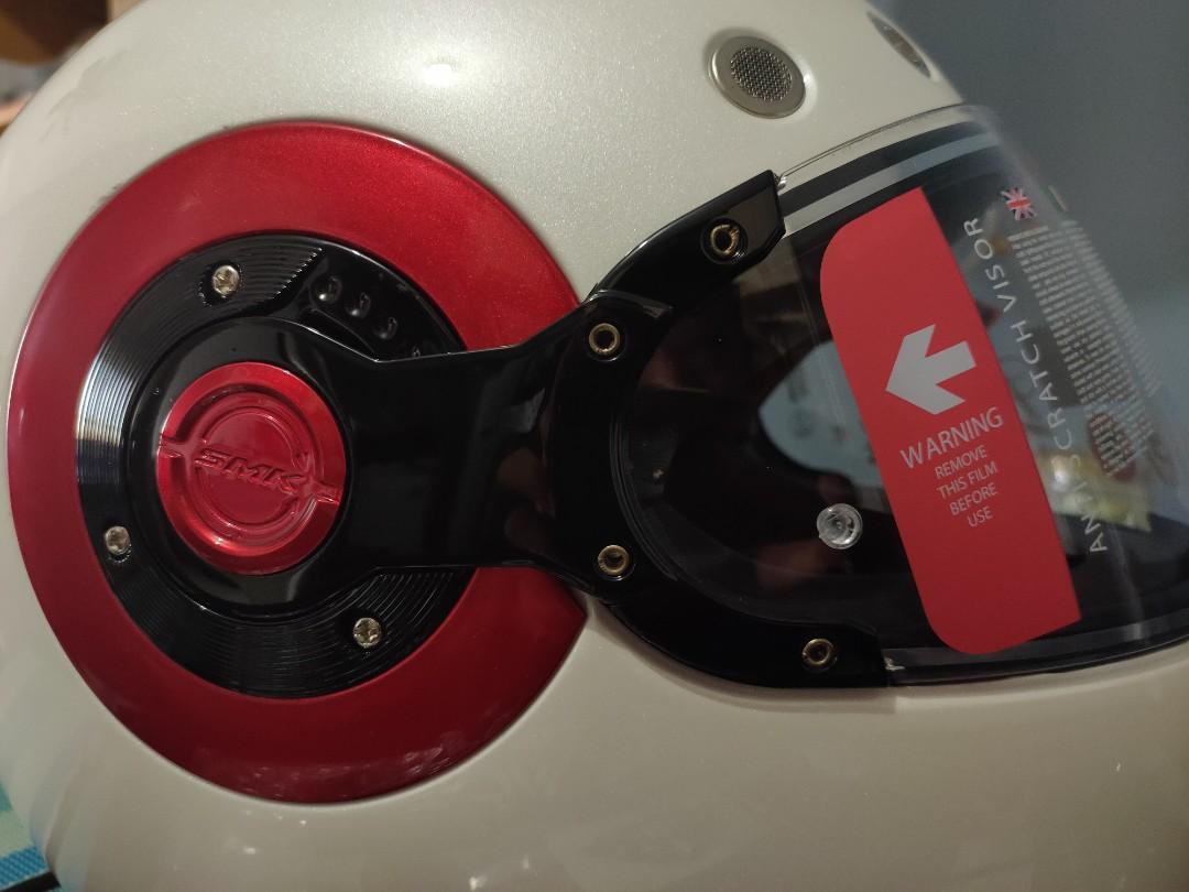 Original SMK Retro Jet / El Dorado Full-Face Helmet (Ruby Castel Helmet ...