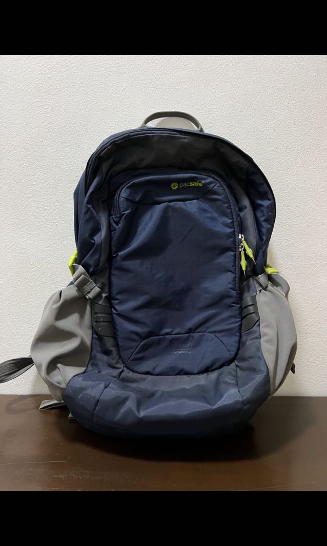Pacsafe backpack - blue, Men's Fashion, Bags, Backpacks on Carousell