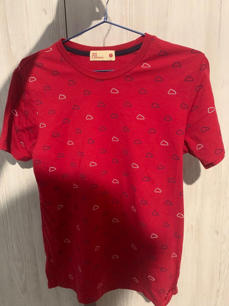 PDI Basics Red Cloud Shirt, Men's Fashion, Tops & Sets, Tshirts & Polo ...