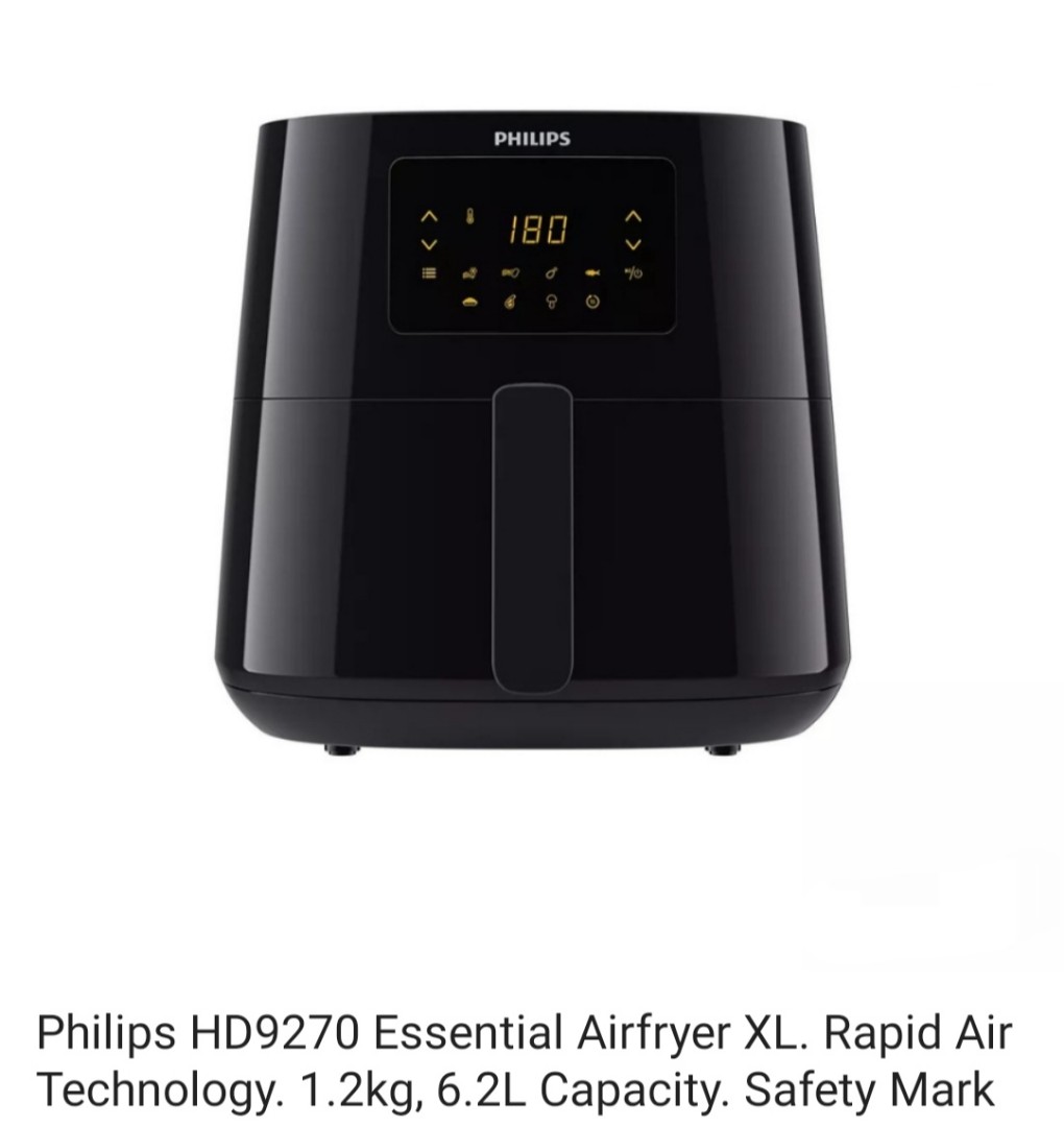 Philips HD9270 Essential Airfryer XL with Baking Tray, TV & Home ...