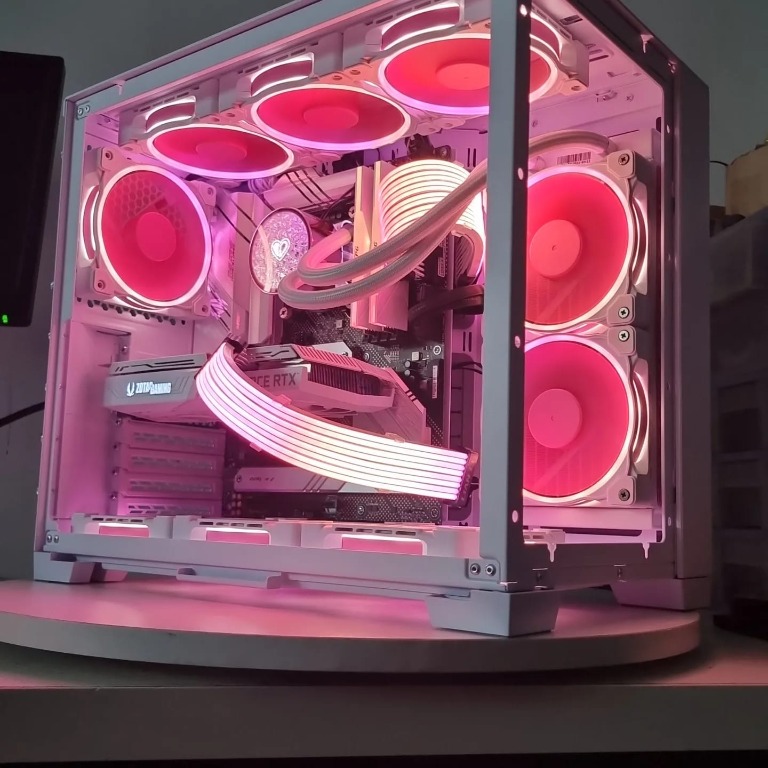 Pink Custom Gaming PC AMD Ryzen 5 5600X RTX 3060 Ti White, Computers ...