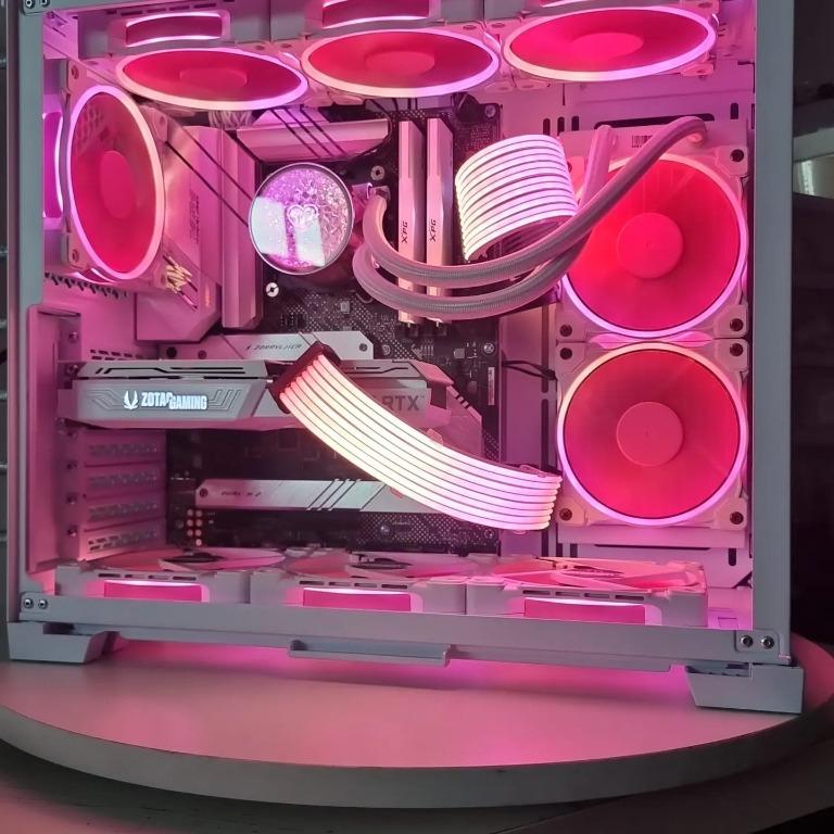 Pink Custom Gaming PC AMD Ryzen 5 5600X RTX 3060 Ti White, Computers ...