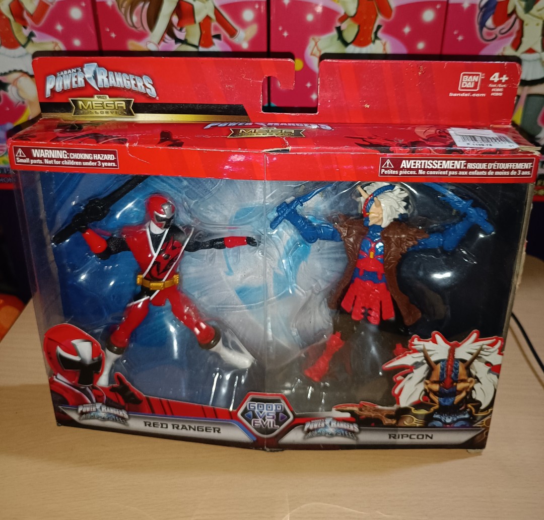 Power Ranger Ninja steel Good Vs Evil Red ranger & Ripcon 2 pack MIB ...