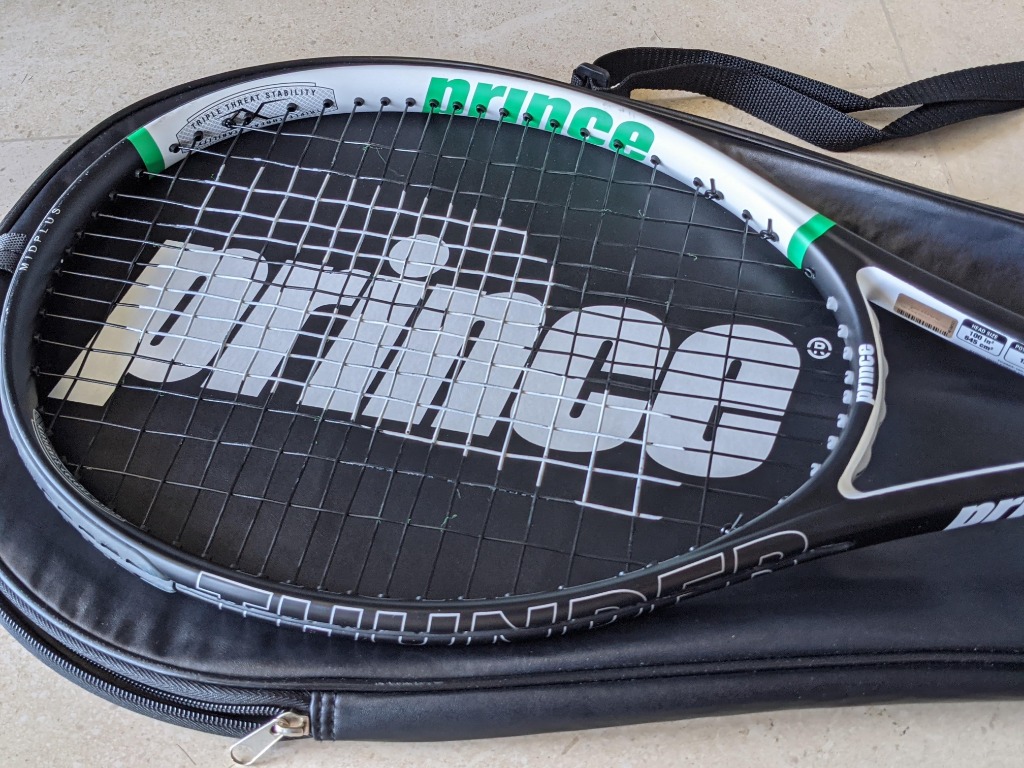 Prince Thunder Mid Plus Tennis Racket, Sports Equipment, Sports & Games ...