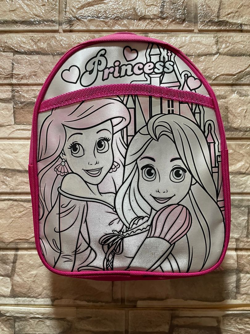 Princess color me backpack, Babies & Kids, Babies & Kids Fashion on ...