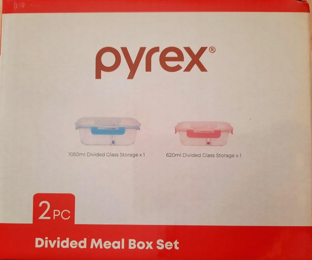 Pyrex glass divided meal boxes, Furniture & Home Living, Kitchenware ...
