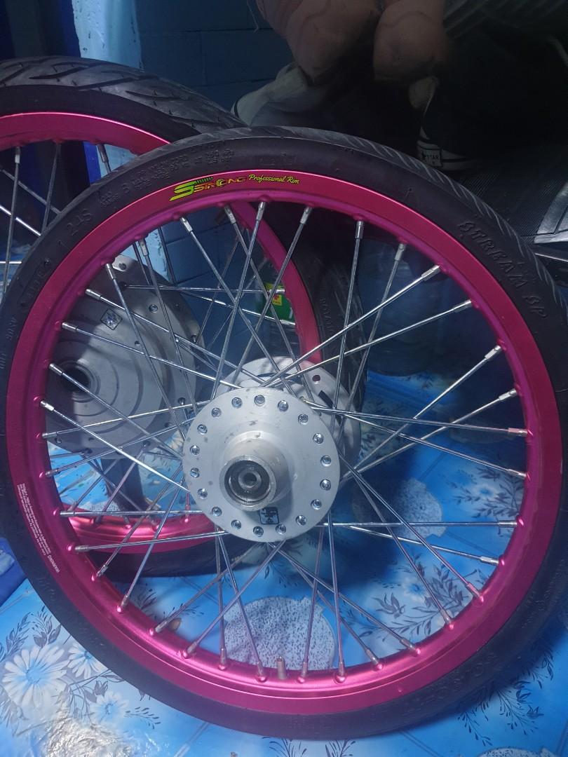 Rim set for aerox v2, Motorbikes, Motorbike Parts & Accessories, Tires ...