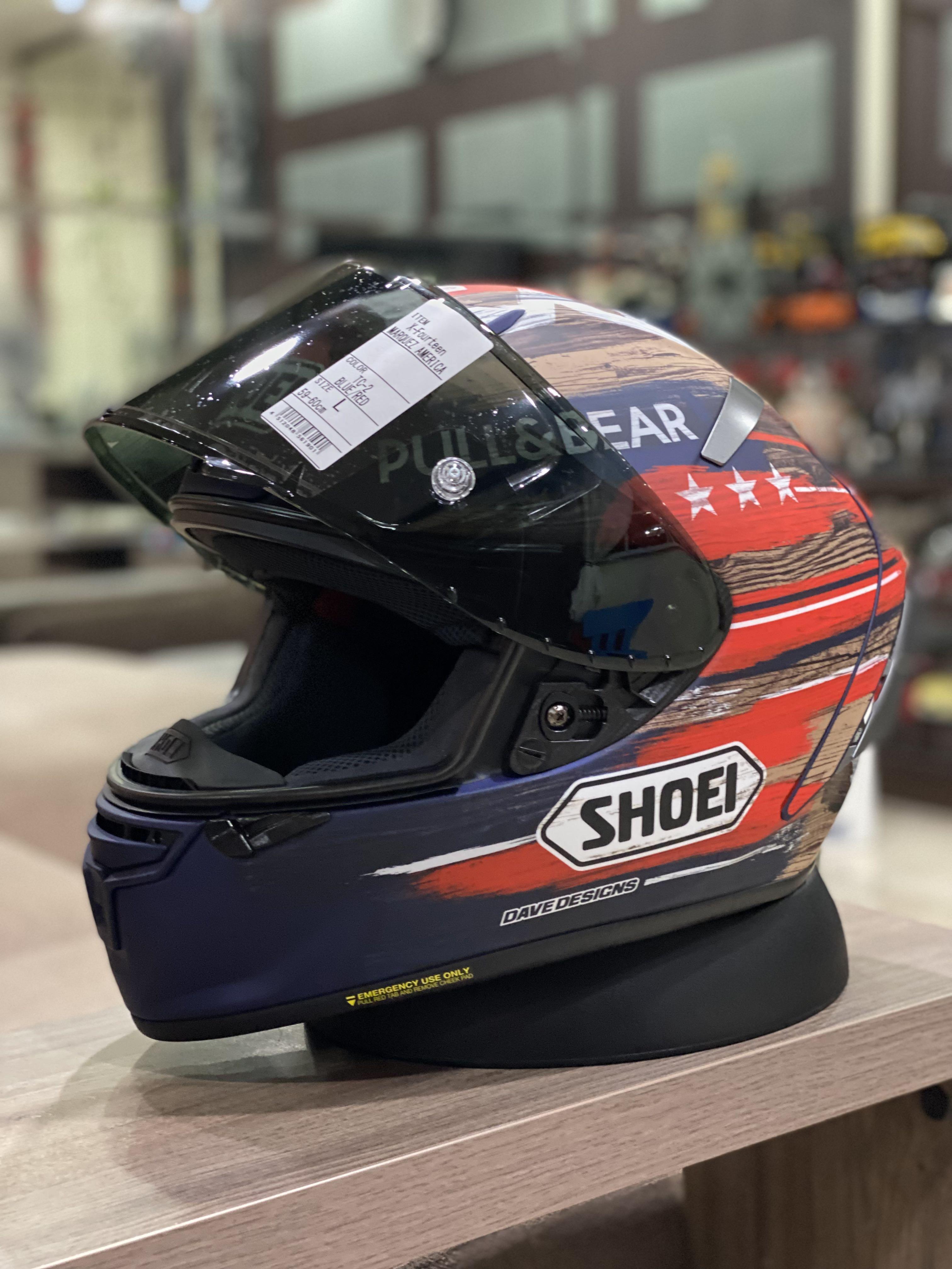 Shoei X-14 Marquez America (Not Arai AGV), Motorcycles, Motorcycle ...