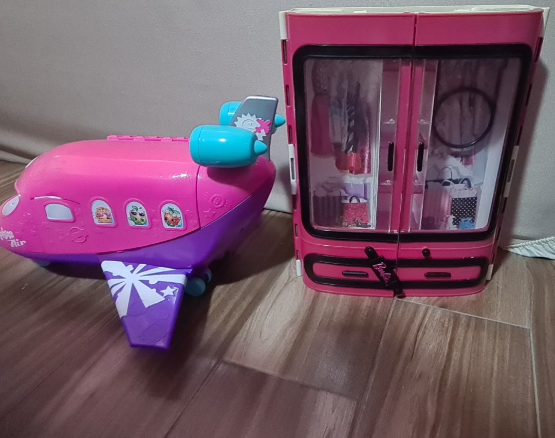 Shopkins Airplane & Barbie Closet, Hobbies & Toys, Toys & Games on ...