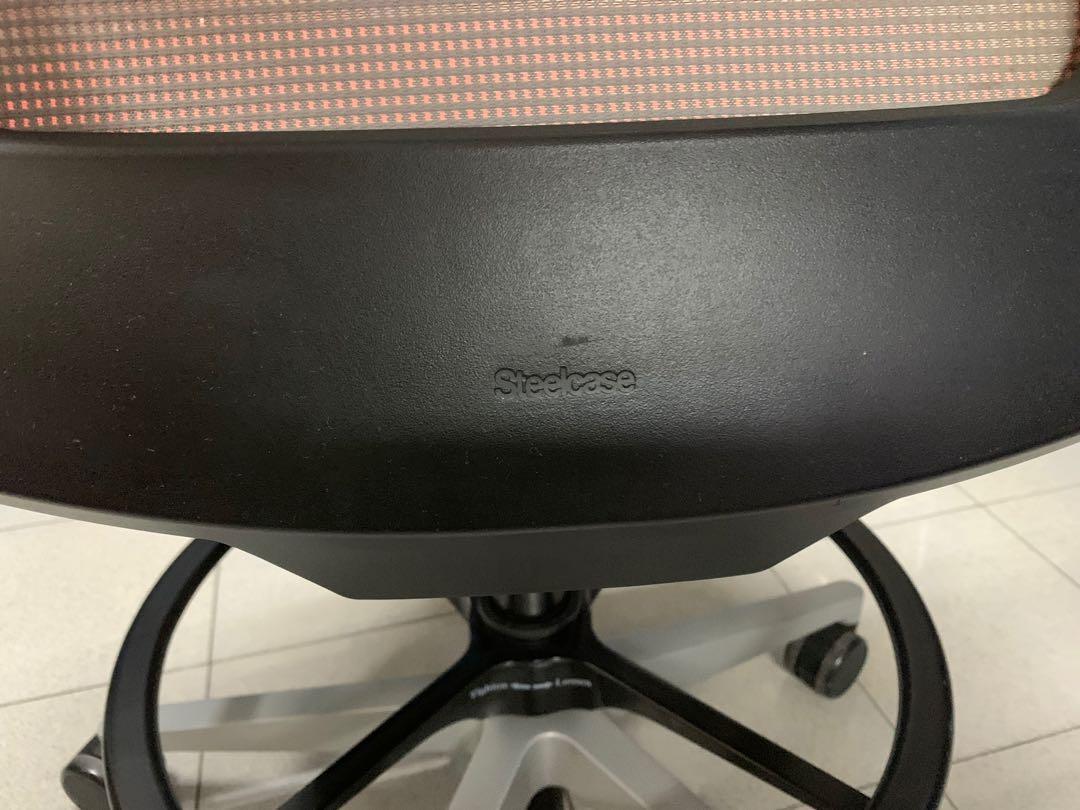 Steelcase Personality Chair Stool, Scarlet, Furniture & Home Living ...