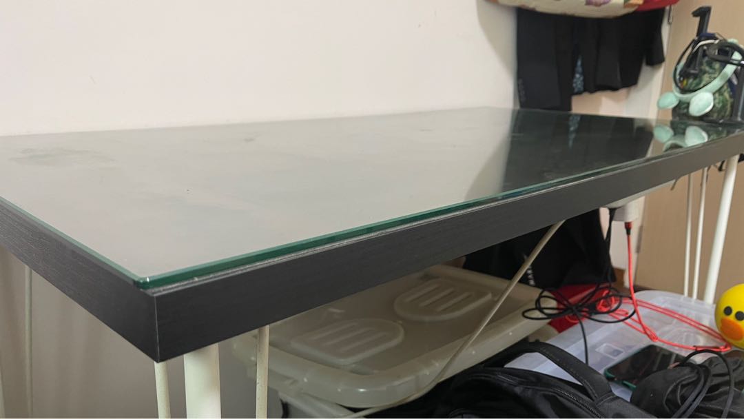 Study table with rolling wheel, stopper, Furniture & Home Living ...