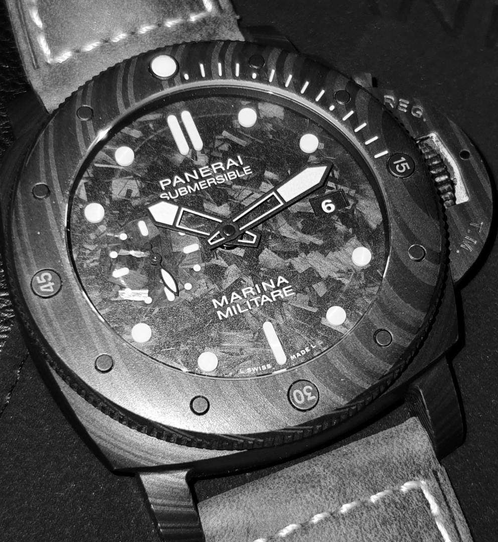 Nov 2019 Series Pam 979!!! Submersible Marina Militare Carbotech - 47mm ...