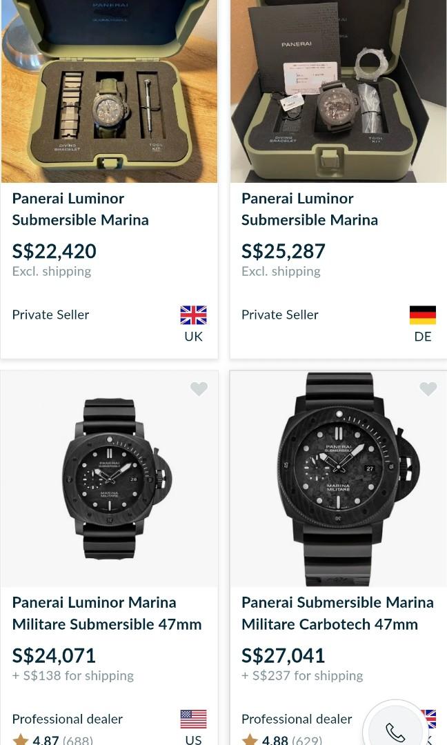 Nov 2019 Series Pam 979!!! Submersible Marina Militare Carbotech - 47mm ...