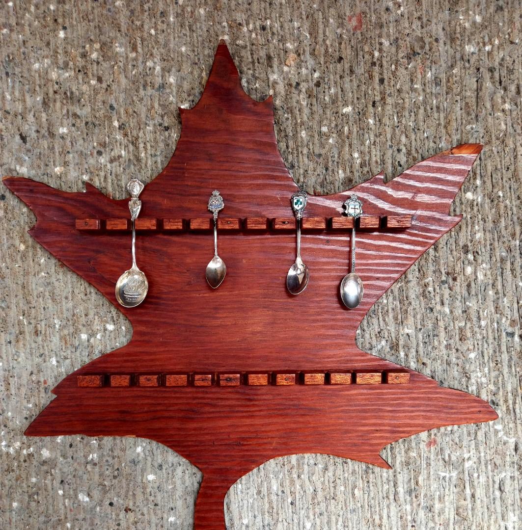 Vintage Wooden Teaspoon Rack, Furniture & Home Living, Kitchenware ...