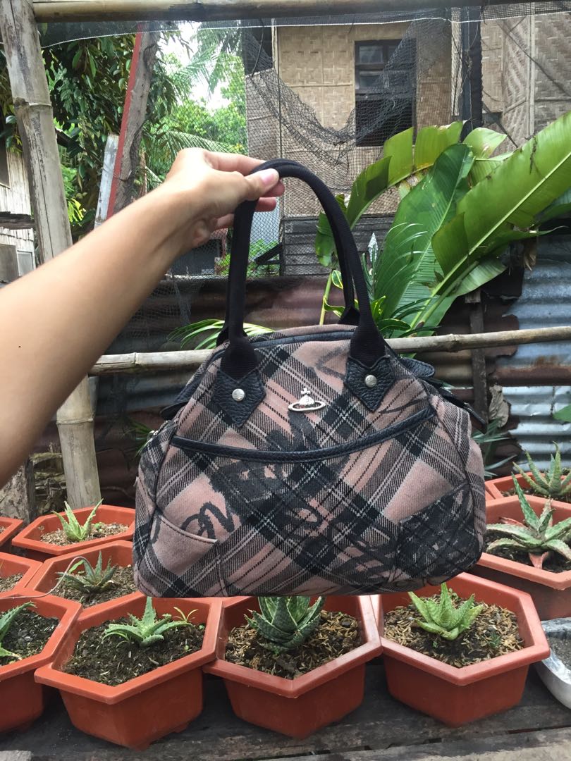 Vivienne Westwood Small Tartan Autograph Handbag, Women's Fashion, Bags ...
