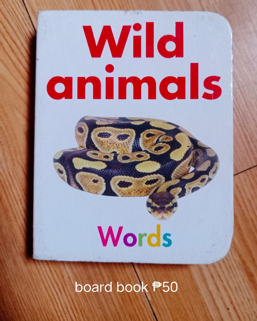 Wild Animals Words Mini Boardbook, Hobbies & Toys, Books & Magazines ...