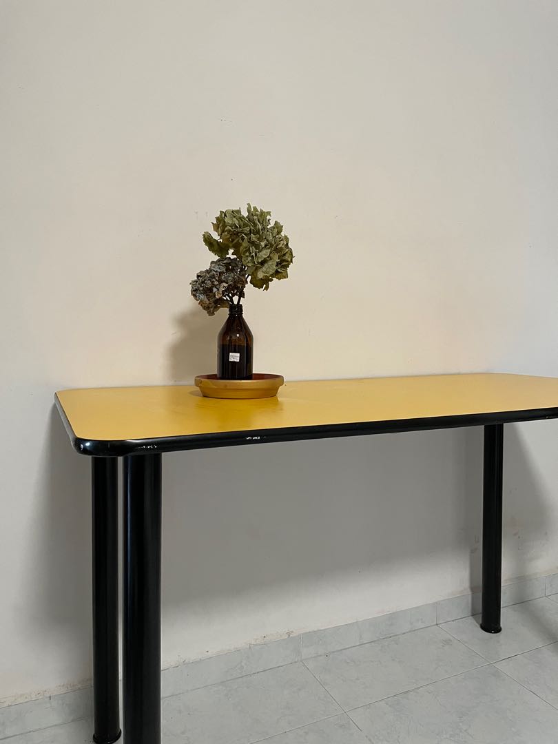 YELLOW TABLE, Furniture & Home Living, Furniture, Tables & Sets on ...