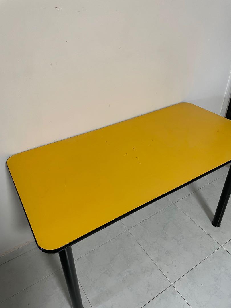 YELLOW TABLE, Furniture & Home Living, Furniture, Tables & Sets on ...