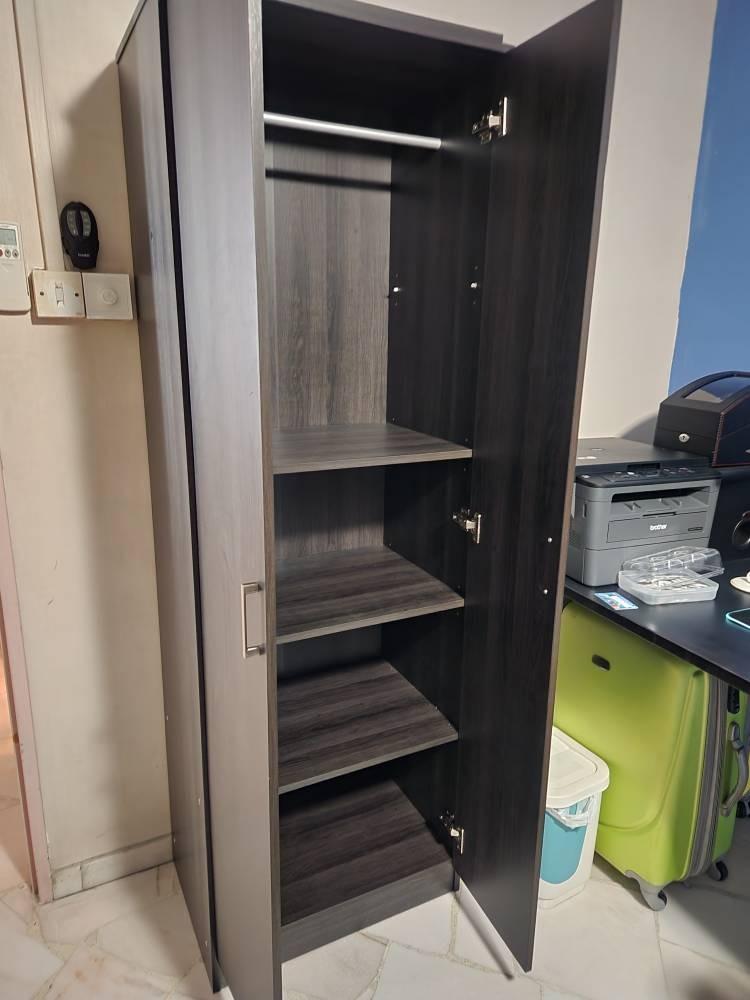 2 Door Wardrobe with Removable Shelves (Available in 2 Color ...