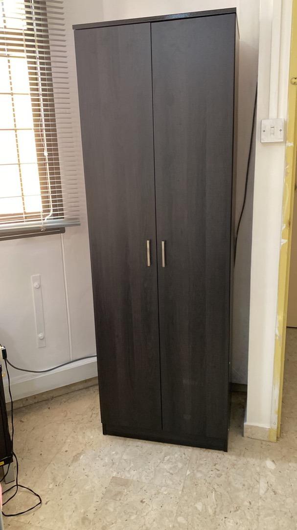 2 Door Wardrobe with Removable Shelves (Available in 2 Color ...