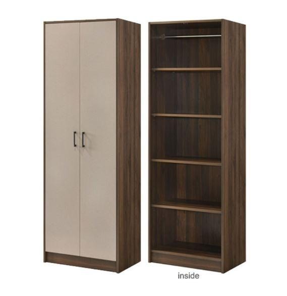 2 Door Wardrobe with Removable Shelves (Available in 2 Color ...