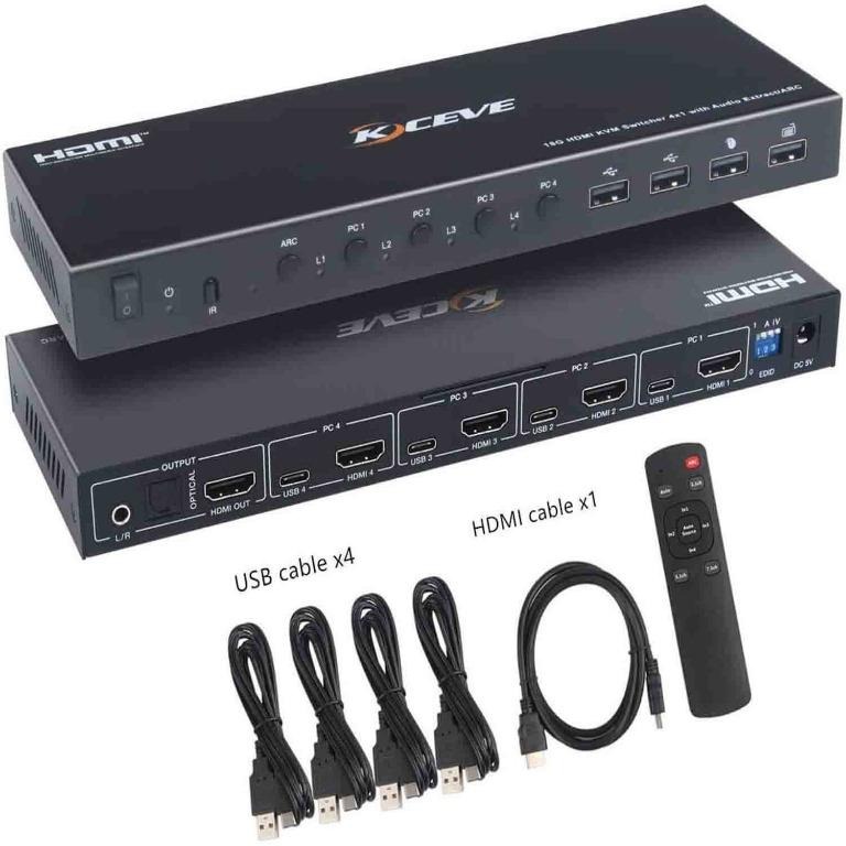 4 in 1 out KVM switch With remote control, Mobile Phones & Gadgets ...