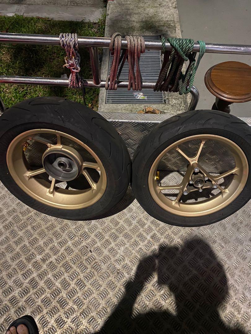 Aerox Gold Rim (STOCK), Motorcycles, Motorcycle Accessories on Carousell