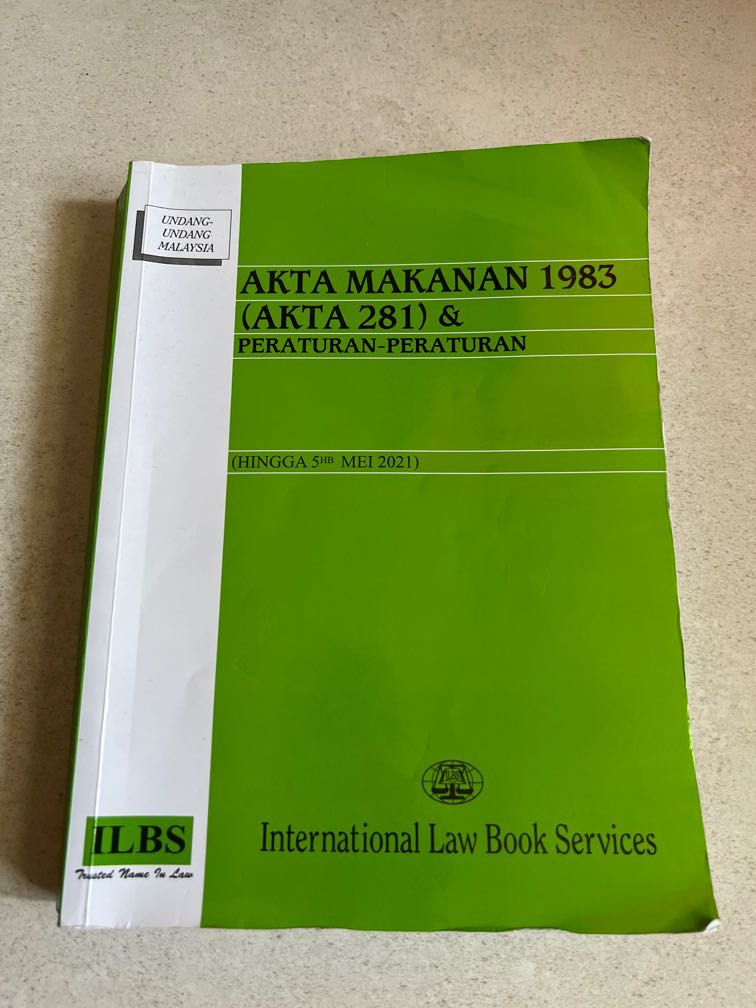 Akta Makanan 1983 (Akta 281) & Peraturan-peraturan, Hobbies & Toys ...