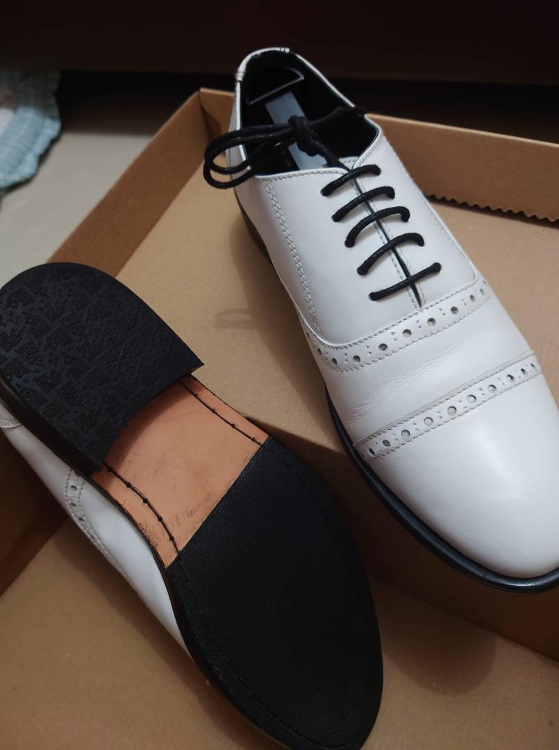 Bayani PH Aguinaldo White Captoe Leather Men's Shoes, Men's Fashion ...