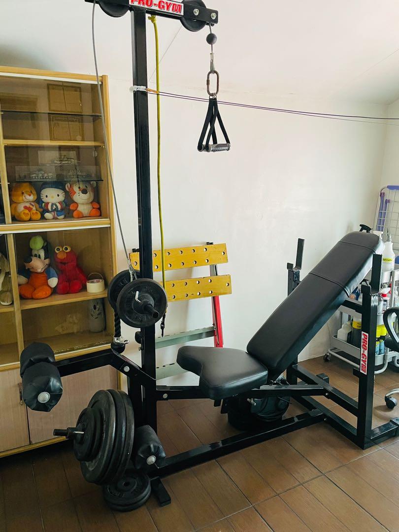 bench + cable + leg extension home gym, Sports Equipment, Exercise ...