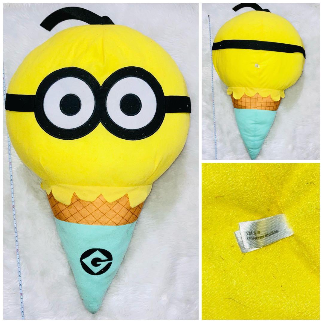 BIG-Sized Universal Studios Japan (USJ) Minion Ice Cream Cone Stuffed ...