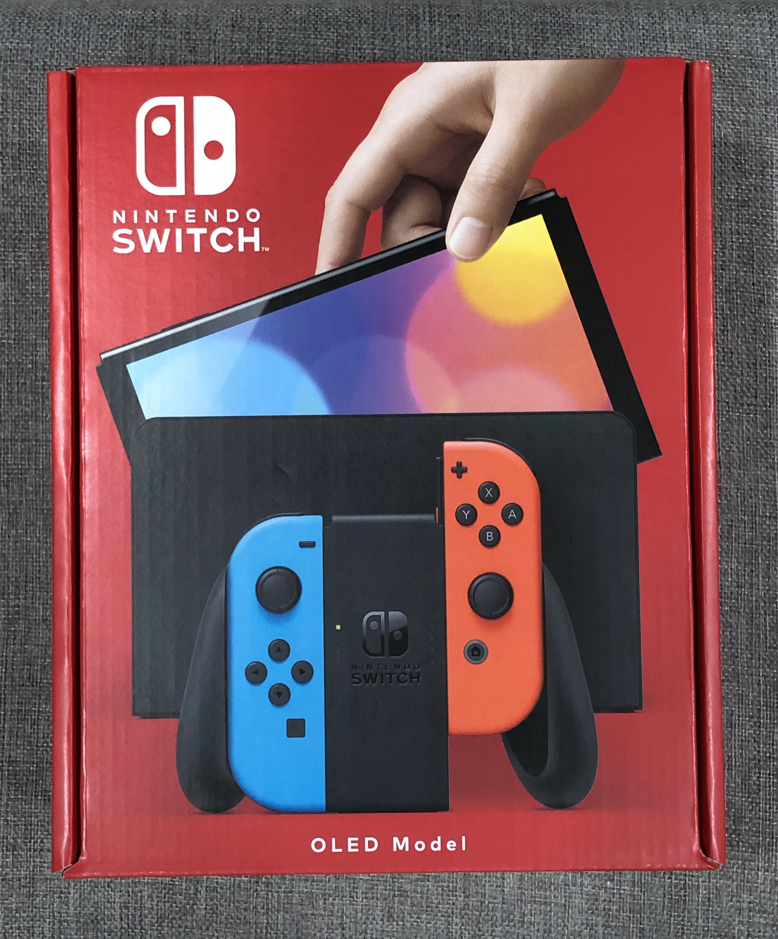 BNIB Nintendo Switch OLED Console (Neon Red/Blue), Video Gaming, Video ...