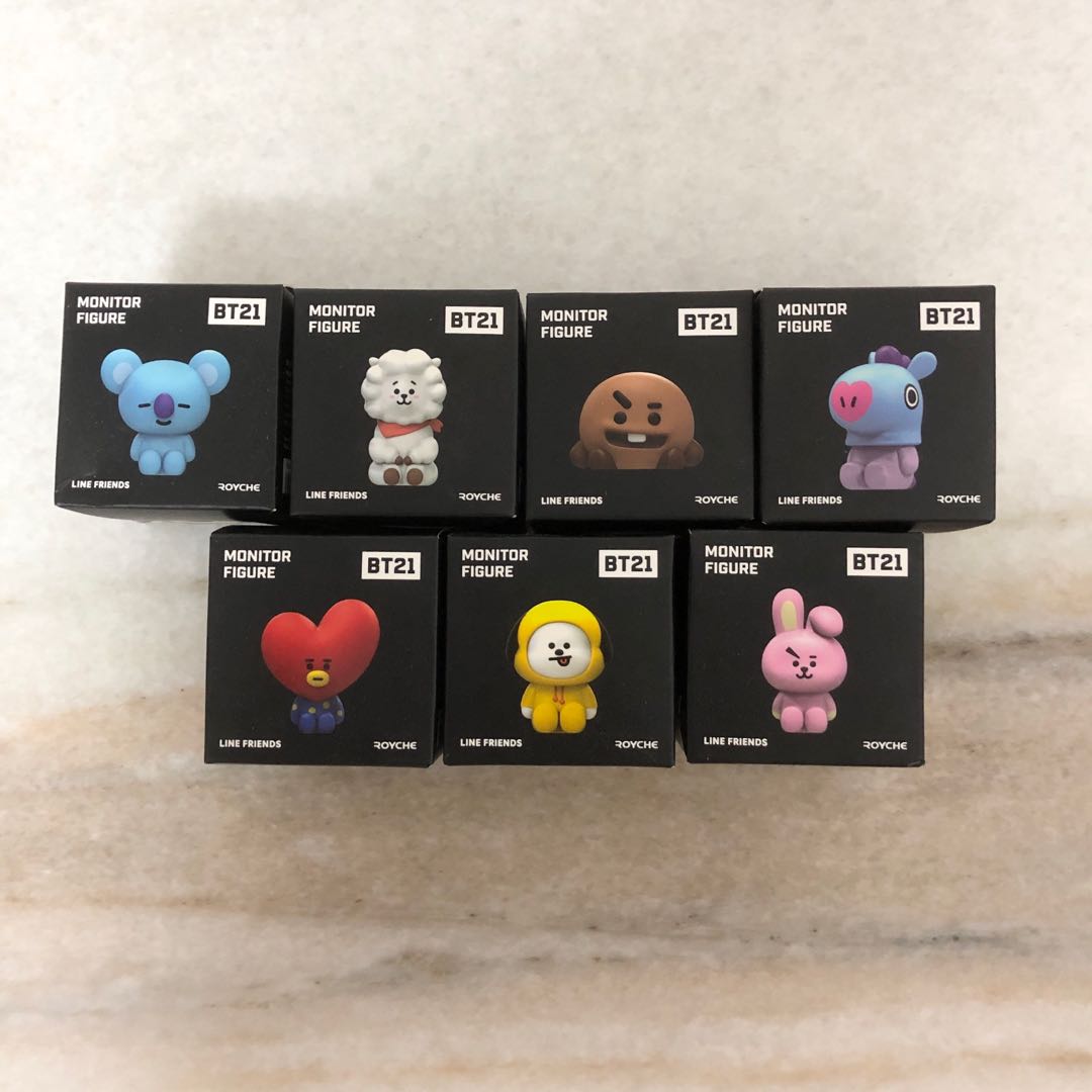BT21 Monitor Figure KOYA RJ SHOOKY MANG TATA CHIMMY COOKY, Hobbies ...