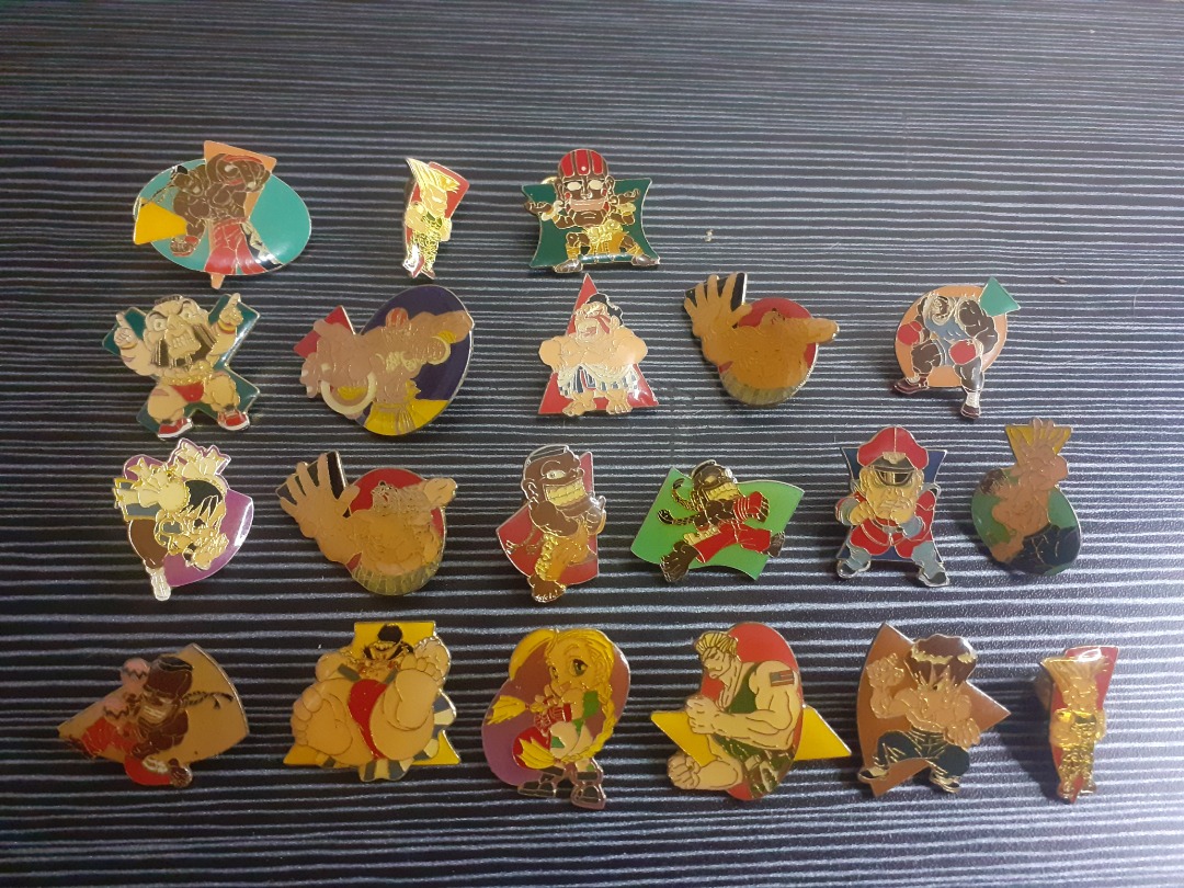 Capcom Streetfighter Pins 20 pcs. (1990s), Hobbies & Toys, Memorabilia ...