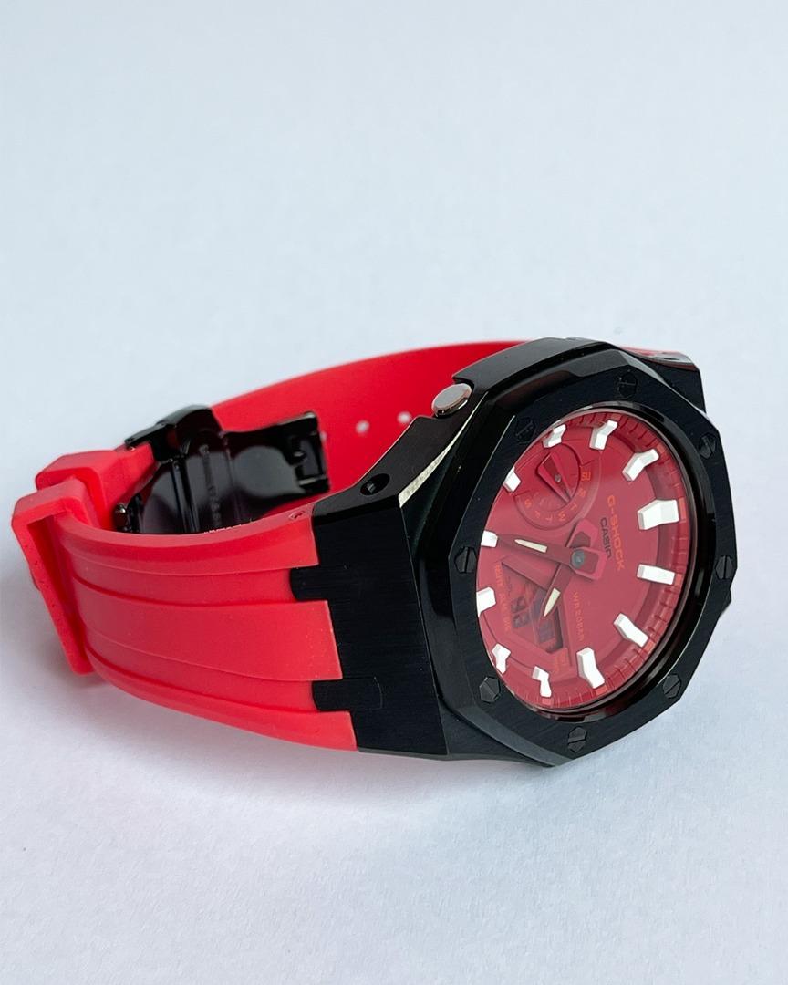 Casioak 2100 Black Red Combination, Men's Fashion, Watches ...
