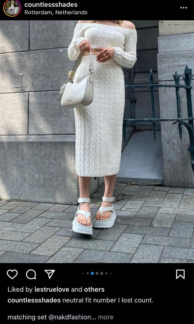 Charles & Keith CK Joss Ankle-Strap Flatform Thong Sandals - Chalk ...