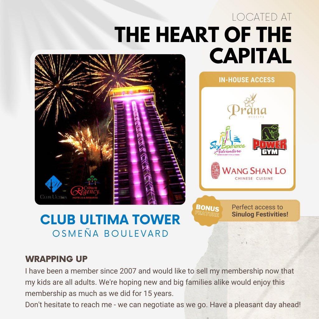 CLUB ULTIMA CEBU membership, Tickets & Vouchers, Vouchers on Carousell