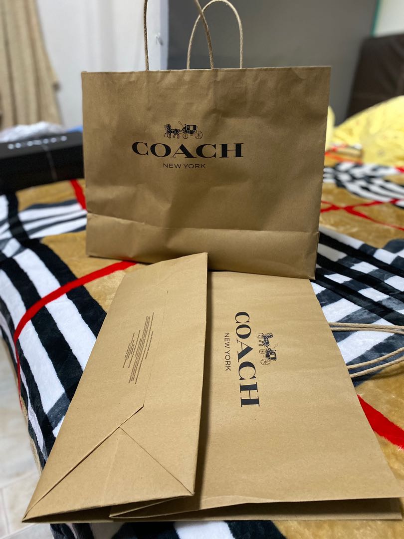 Coach paper bag x2, Luxury, Bags & Wallets on Carousell