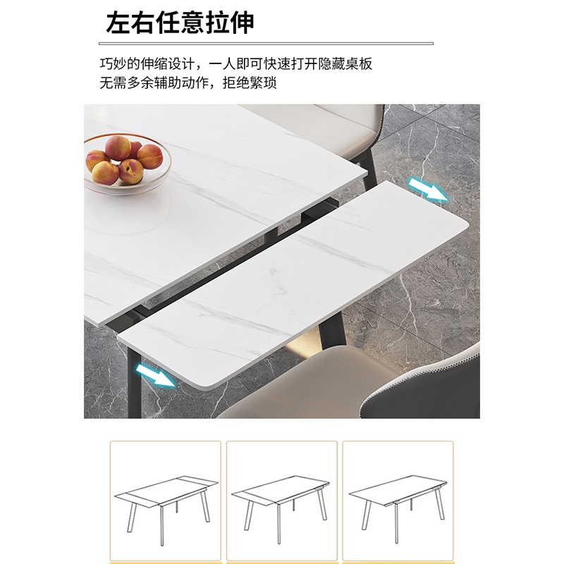 Dining Table/120cm Extendable:180cm **Free Installation**, Furniture ...