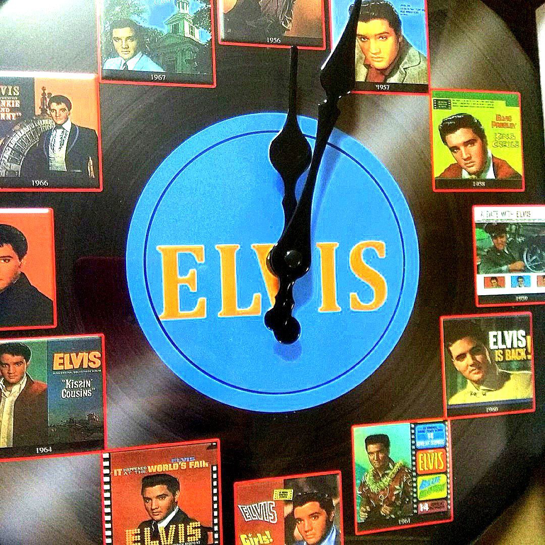 ELVIS PRESLEY Lp Vinyl Record Picture Bottle Cap Wall Clock, Furniture ...