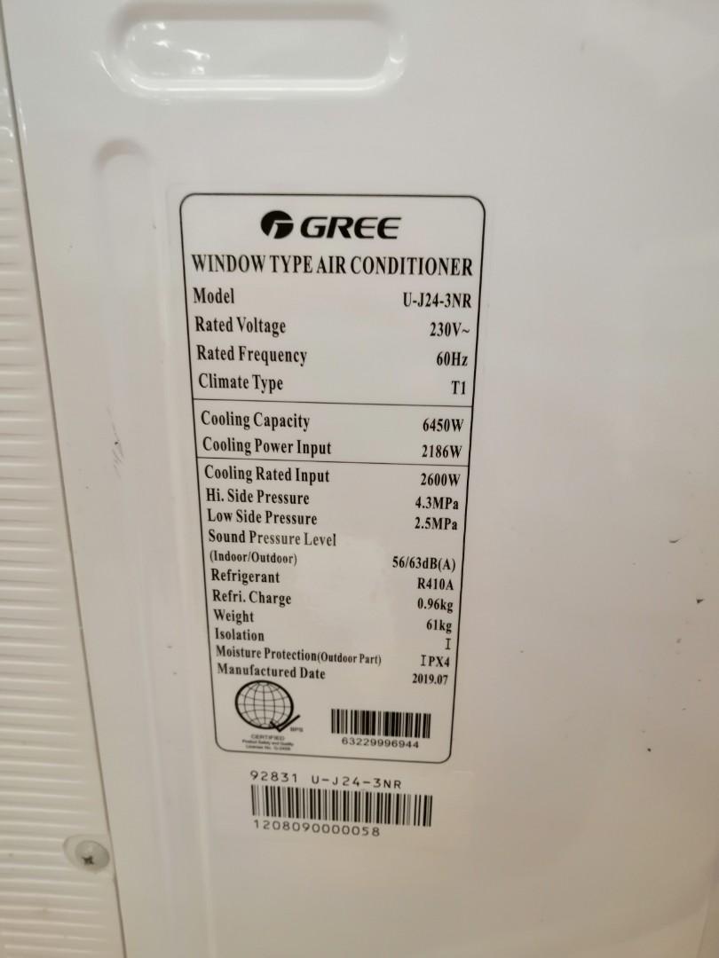 Gree Window Type Aircon, TV & Home Appliances, Air Conditioning and ...