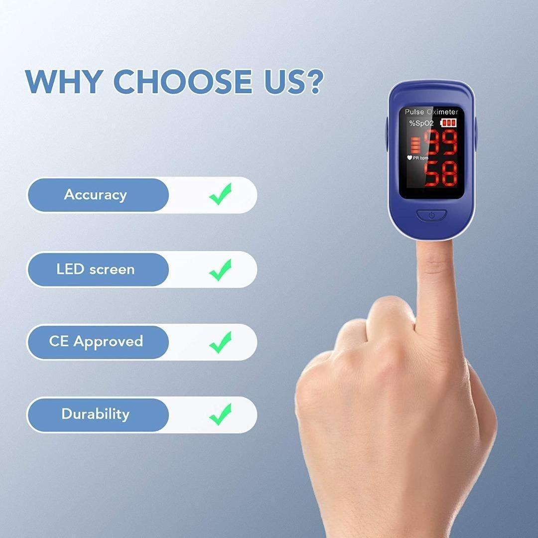 H3878 AGPTEK Pulse Oximeter Fingertip, Blood Oxygen Saturation Monitor, Sats Probe Heart Rate ...