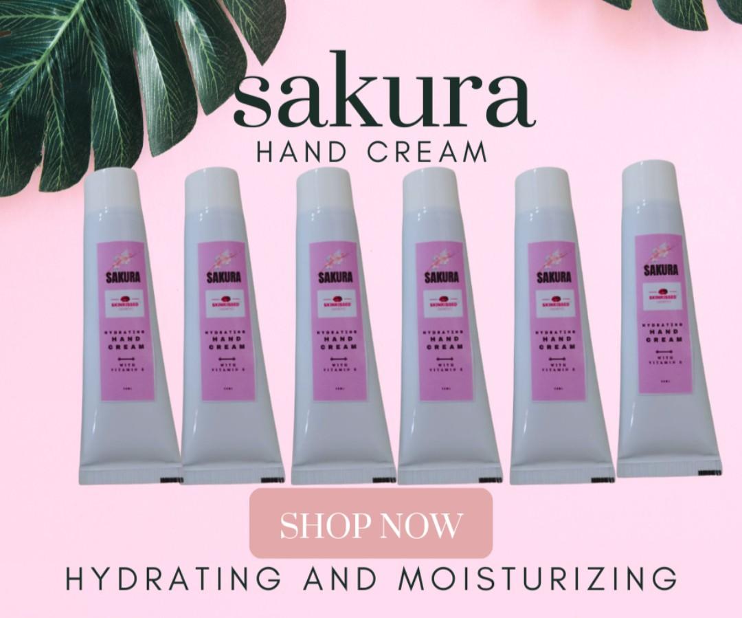 Hand Cream Sakura Moisturizing and Hydrating 30ml, Beauty & Personal Care, Bath & Body, Body ...