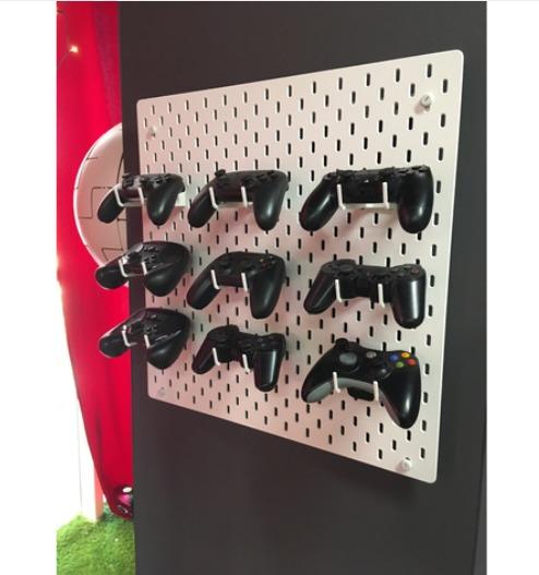 Universal Controller Hook for Ikea Skadis Pegboard, Furniture & Home Living, Home Improvement ...