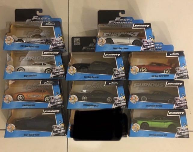 Jada Toys Fast And Furious 2015 Lot Of 10pcs Die Cast Model Scale 1