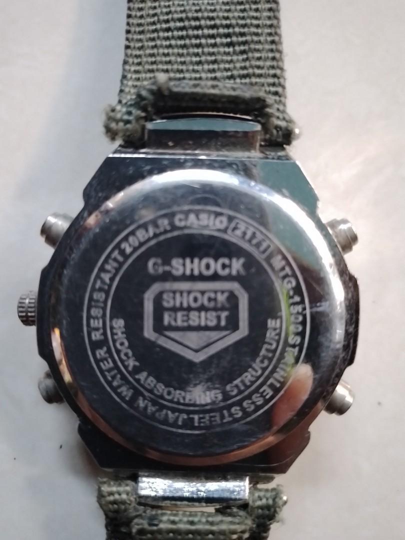 Jual Jam G-Shock G Shock Casio MTG-1500 MTG 1500 Dual Time Army, Fesyen ...